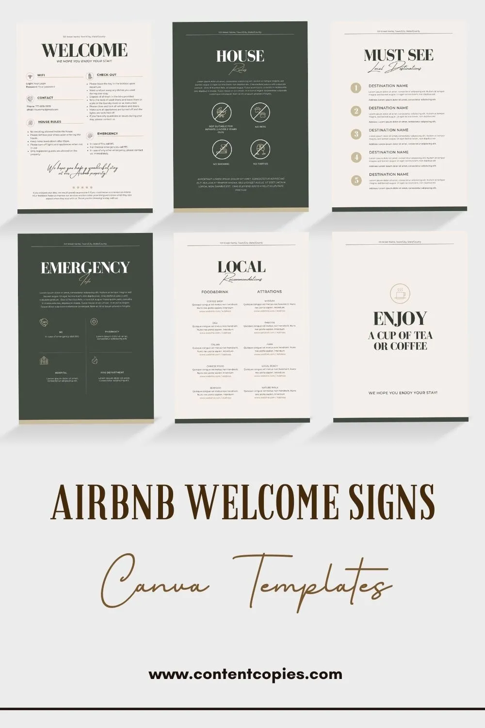 15 Airbnb Welcome Signs Canva Templates